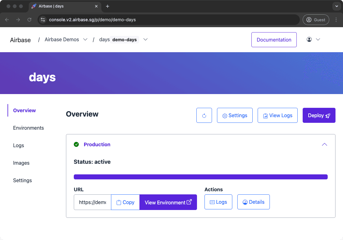 Airbase Console | Airbase Documentation